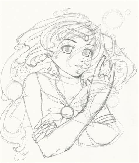 Sailor Mercury Sketch By Haana Suno On Deviantart