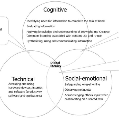 digital literacy practices framework with examples of digital literacy