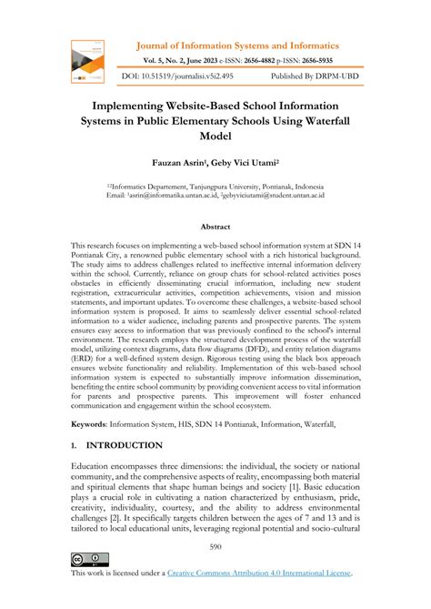 Pdf Implementing Website Based School Information Systems In Public Elementary Schools Using
