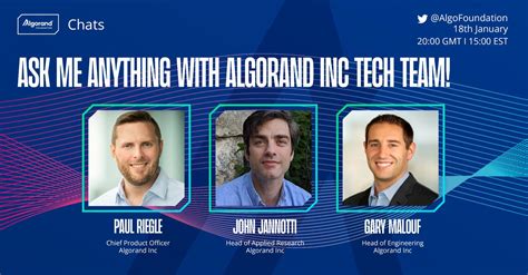 Ama With Algorand Inc Tech Team Right Here At R Algorandofficial R Algorandofficial