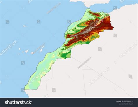 Physical Map Of Morocco