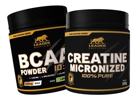 Creatina 100 Pure 300g Bcaa Power 300g Leader Mercado Livre