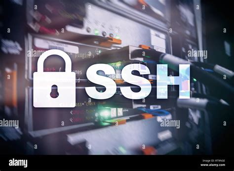 Ssh Secure Shell Protocol And Software Data Protection Internet And Telecommunication Concept