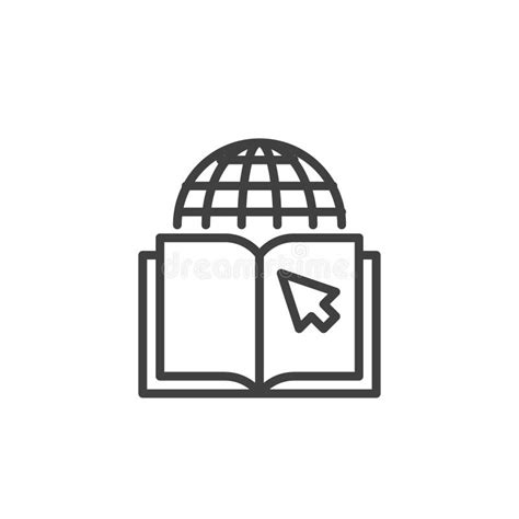Web Based Learning Line Icon Stock Vector Illustration Of Clipart