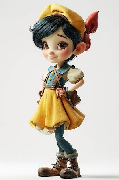 Premium Photo Strange Cleo Pinocchio Isolated On White Background