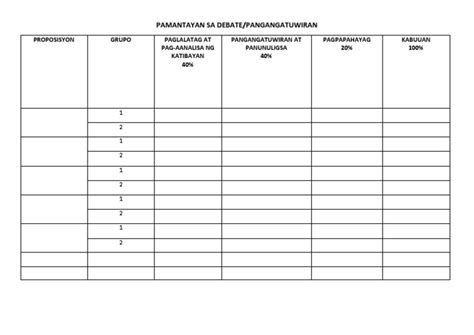 Pamantayan Sa Debate Pdf