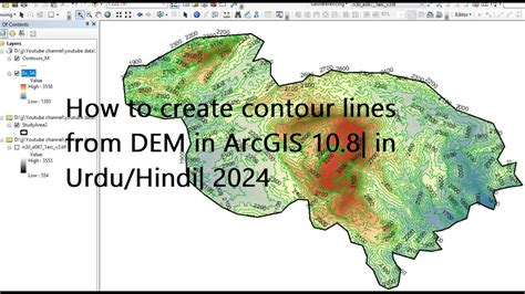 Creating Stunning Contour Maps From Dem Data In Arcgis 108 Howto
