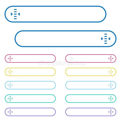 adjust level icons in rounded color menu buttons stock vector