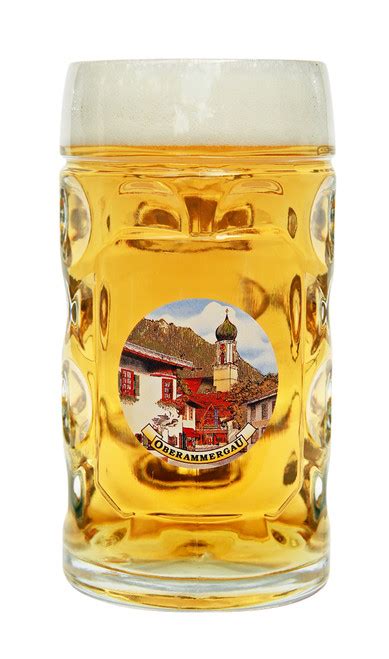 Custom Engraved Dimpled Oktoberfest Glass Beer Mug 05 Liter