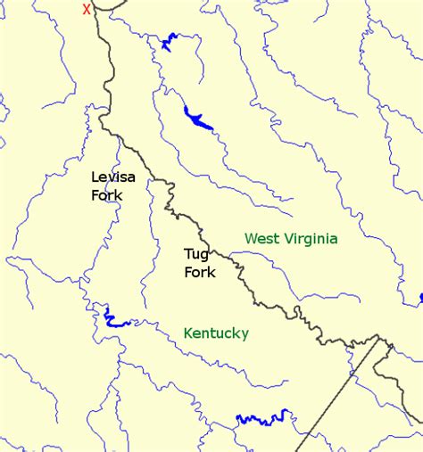 Maps Of Tug River Kentucky Or North Easterly Branch Thereof Is