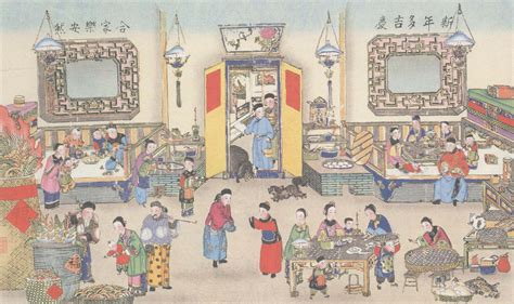新年多吉庆 合家乐安然 中国木版年画 图片