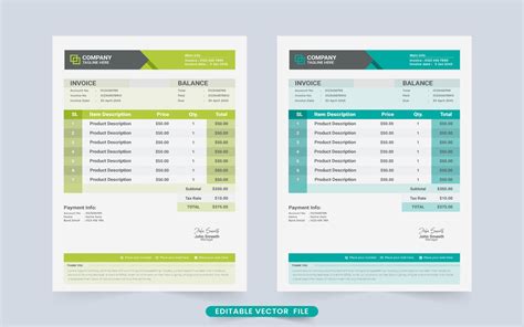 Payment Agreement Template Design Vector TemplateMonster