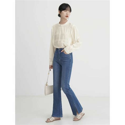 骨格ウェーブ服 ハイウエストセミフレアデニム（パンツ）｜骨格ウェーブ専門通販サイトwaverry（ウェーブリー）