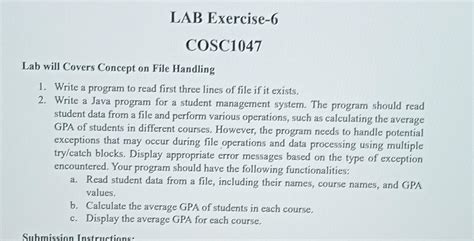 Solved Lab Will Covers Concept On File Handling 1 Write A Chegg