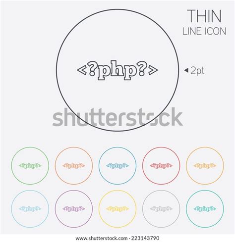 Php Sign Icon Programming Language Symbol Stock Vector Royalty Free
