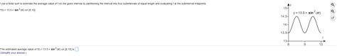 Solved Use A Finite Sum To Estimate The Average Value Off On