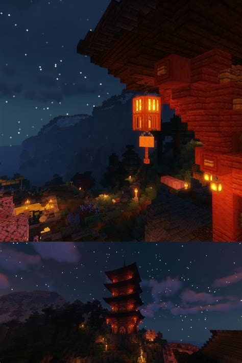 Japanese Hanging Lantern In Minecraft Minecraft Lantern Minecraft Designs Minecraft House