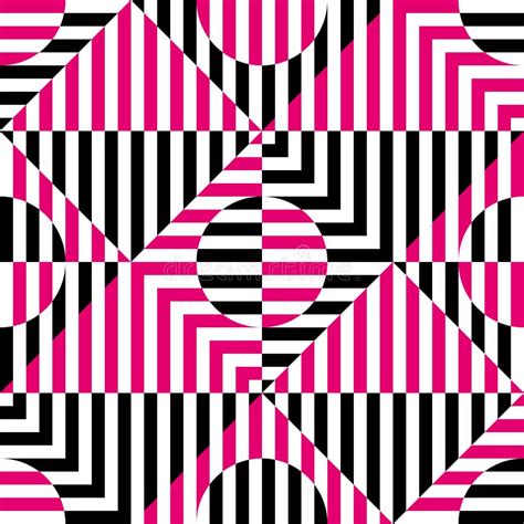 Seamless Abstract Pattern In Constructivism Soviet Style Vector Vintage 20s Geometric Ornament