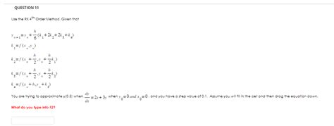 Solved Use The RK Th Order Method Given That Chegg Com