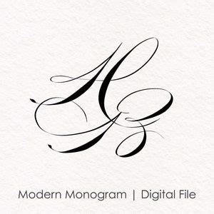 Custom Wedding Initial Logo Monogram Logo Jewellery Monogram Modern Wedding Logo Handwritten