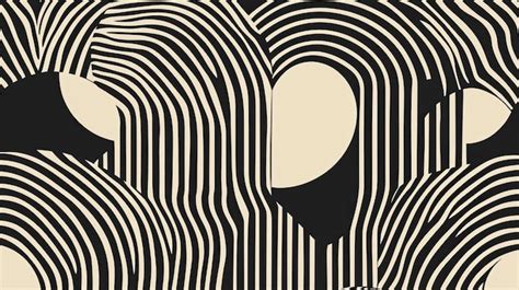 Minimalist Abstract Pattern With Simple Lines And Geometric Shapes In Monochrome Tones Premium