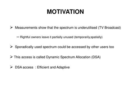 Ppt An Algorithm For Dynamic Spectrum Allocation In Shadowing Environment And With