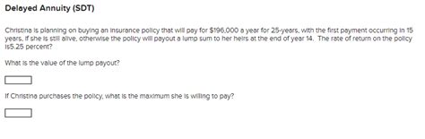 Solved Delayed Annuity Sdtchristina Is Planning On Buying