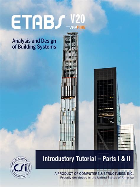 Introductory Tutorial Etabs Pdf Button Computing Menu Computing