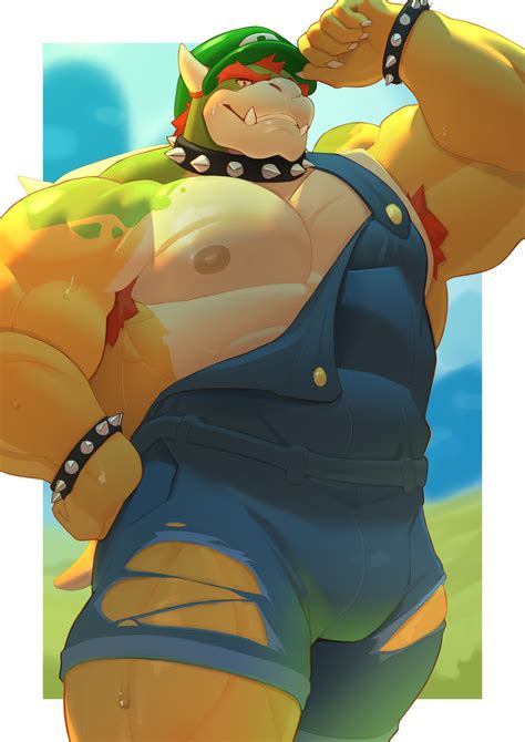 Bowser Mario Drawn By Makebork Danbooru
