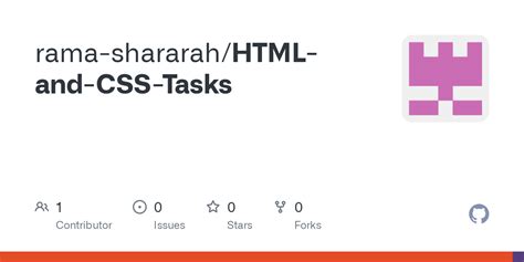 GitHub Rama Shararah HTML And CSS Tasks