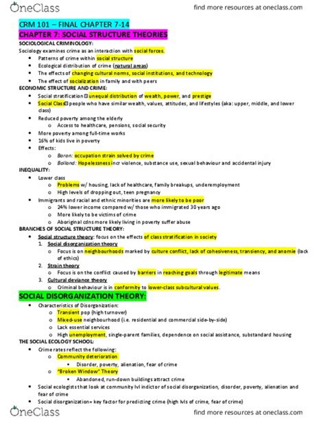 Crm 101 Lecture Notes Winter 2017 Lecture 7 Elijah Anderson