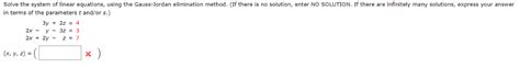 solved solve the system of linear equations using the