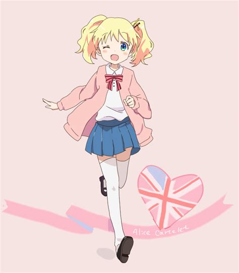 Safebooru D Alice Carteret Blonde Hair Blue Eyes Blush Chopsticks Hair Ornament Heart Kiniro