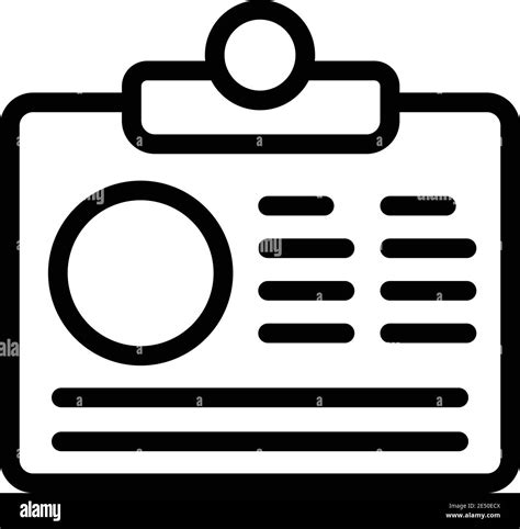 Vip Id Card Icon Outline Vip Id Card Vector Icon For Web Design Isolated On White Background