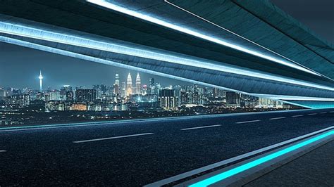 미래의 도로 멋진 3d 일러스트에 사파리 광고 거리 도로 로드 뷰 도시 도로 배경 일러스트 및 사진 무료 다운로드