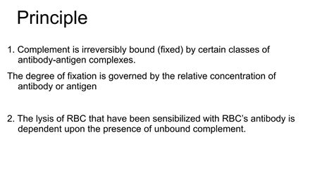 Complement Fixation Testppt Blood Disorders Diseases And Conditions