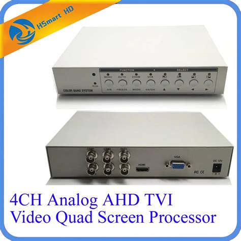 Hd 1080p 4ch Cctv Multiplexer Analog Ahd Tvi Video Quad Screen