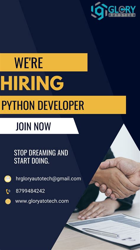 Glory Autotech On Linkedin Pythondeveloper Requirements Skills
