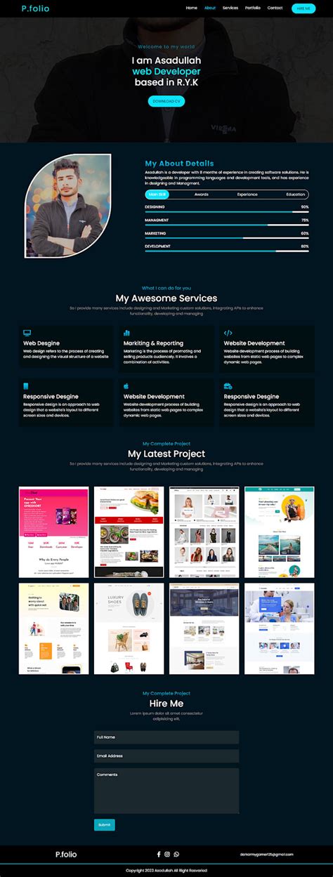 Develop Portfolio In Html Css And Bootstrap By Asadullah140 Fiverr