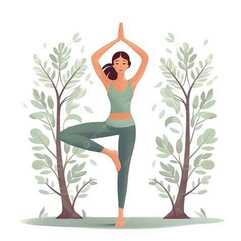Yoga Tree Pose Clipart