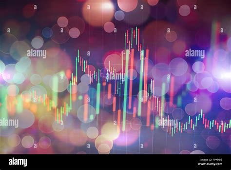 Forex Glowing Graphs Of Different Colors Showing Financial Market