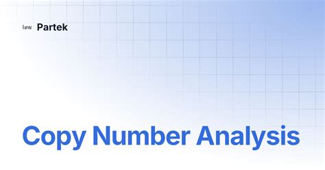 Copy Number Analysis Partek