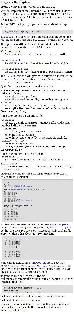 Solved The Program Should Have Getopt Function For Chegg