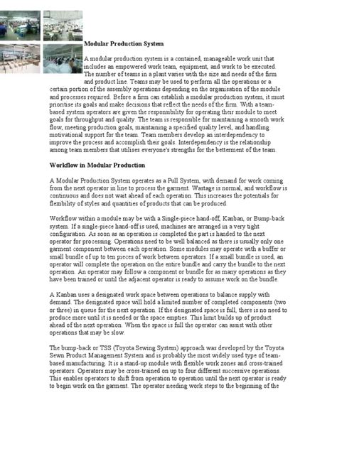 Modular Production System Pdf Operations Management Modularity