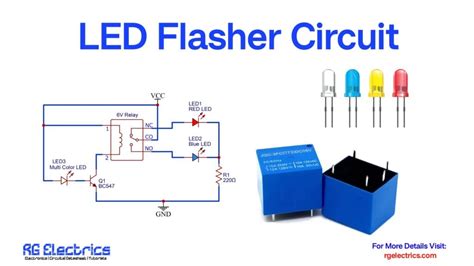 Simple Led Blinking Circuit Using Ne555 — Rg Electrics