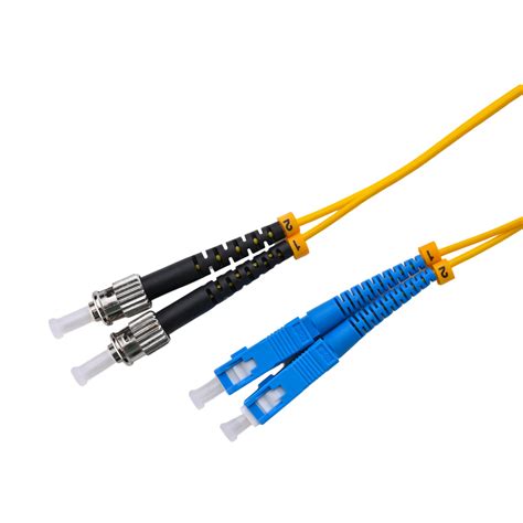 Patchcord SC UPC ST UPC Singlemode OS G A Duplex Zip Mm OFNR Yellow Shaxon