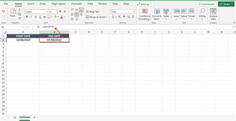 How To Add Weeks To A Date In Excel Spreadcheaters