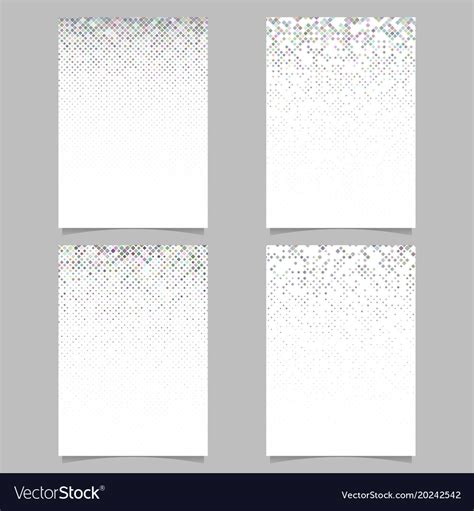 Square Pattern Brochure Design Mosaic Page Vector Image