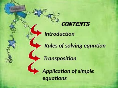 PPt Of Linear Equation Pptx For Class PPT