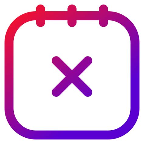 Delete Document Generic Gradient Outline Icon